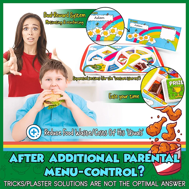 Asd Kids Toys Picky Eaters Visual Food Eating Game Plate Tray Autistic ...