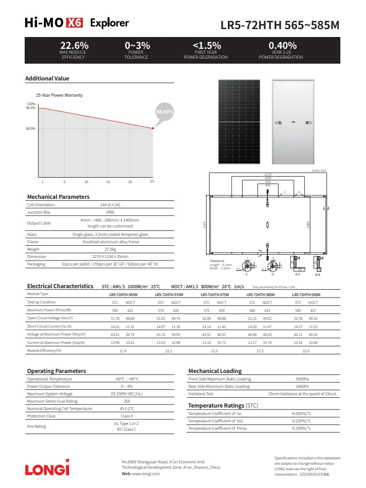 China Longi Solar Panel Himo 7 585w 590w 600w 610w 620w Photovoltaic ...