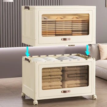 Easy Access Plastic Drawer With Pulleys Foldable Square Design For ...