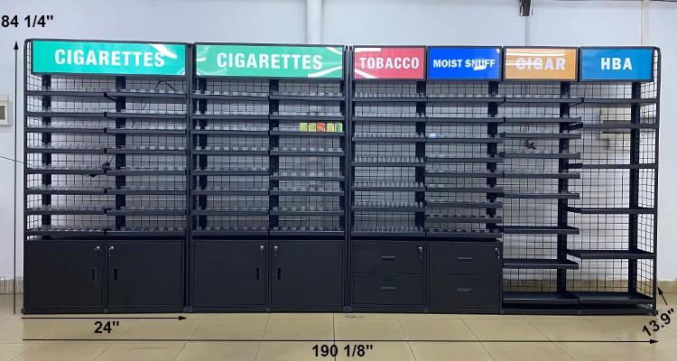 American Convenience Store Tobacco Cigarette Shelves Tobacco Fixtures ...