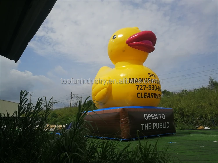 10mh Outdoor Yellow Giant Inflatable Easter Duck With Slogan For Promotion - Buy Inflatable ...