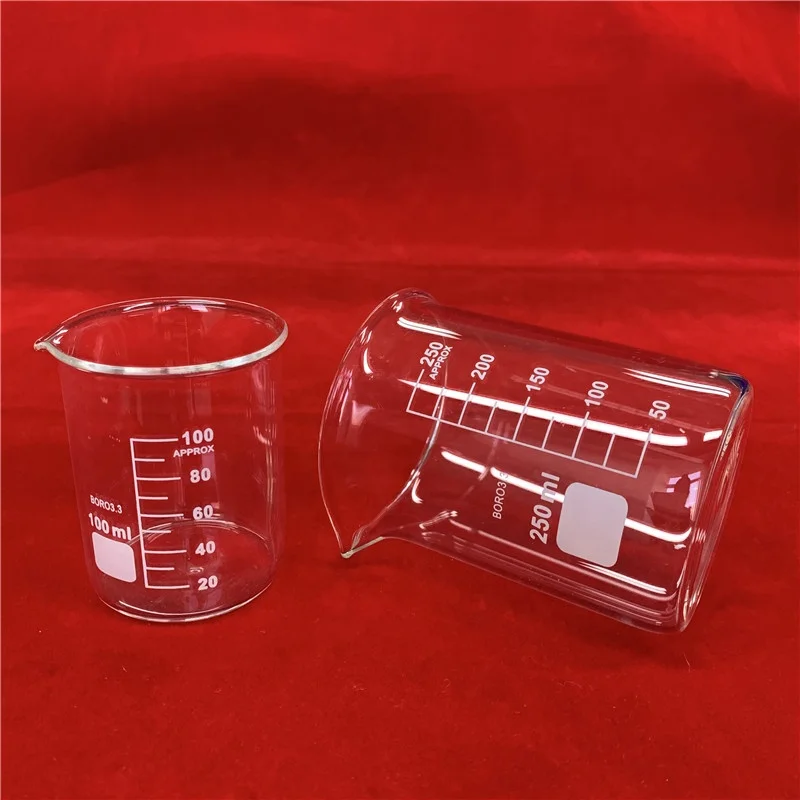 Clear 250ml Quartz Glass Beaker With Lid And Graduation - Buy Quartz ...