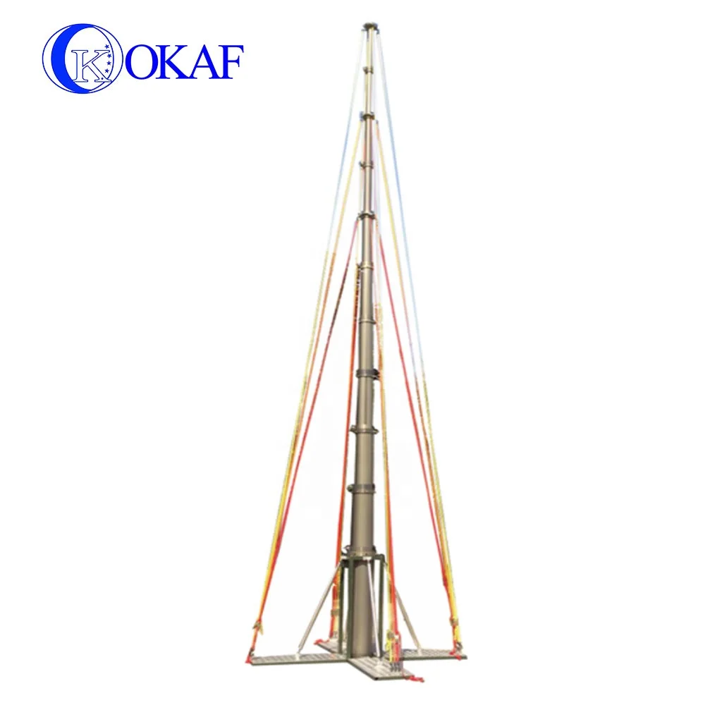 12m Pneumatic Telescoping Mast Tower with Wireless Control