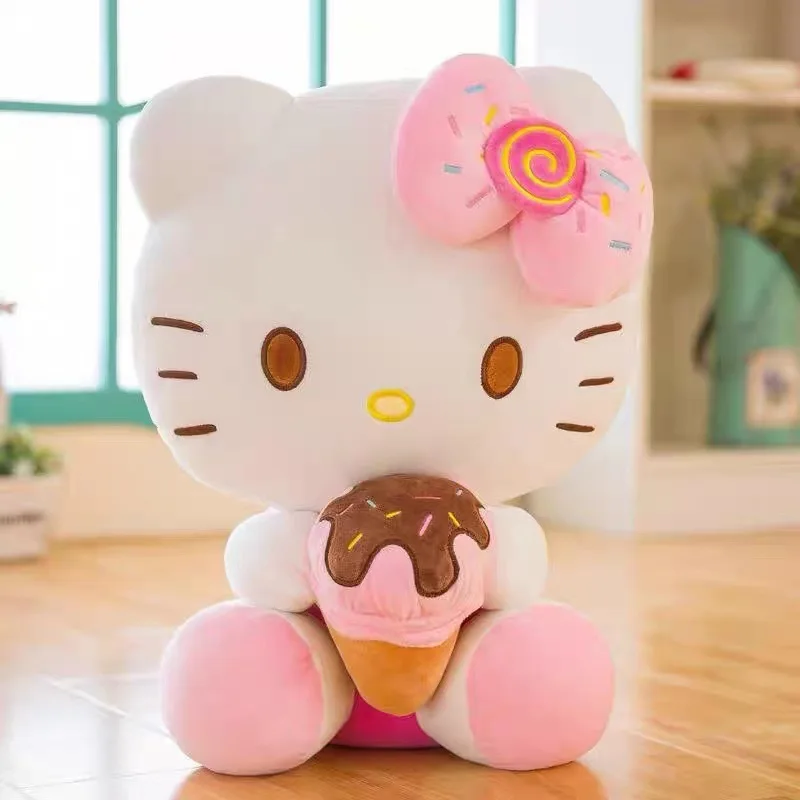 Hl High Quality Japanese Cartoon Pink Hallo Kt Cat Plush Toy Ice Cream ...