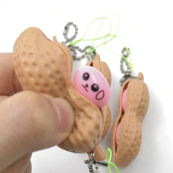 Jtx125 New Cute Mini Peanut Fidget Toys Peanuts Keychain Expressions ...