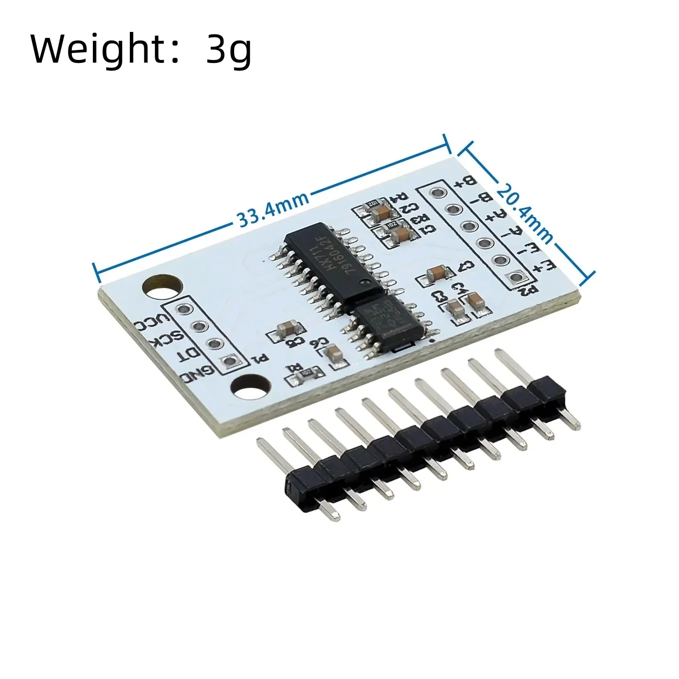 HX711 24-Bit ADC Module for Dual-Channel Weighing Sensors