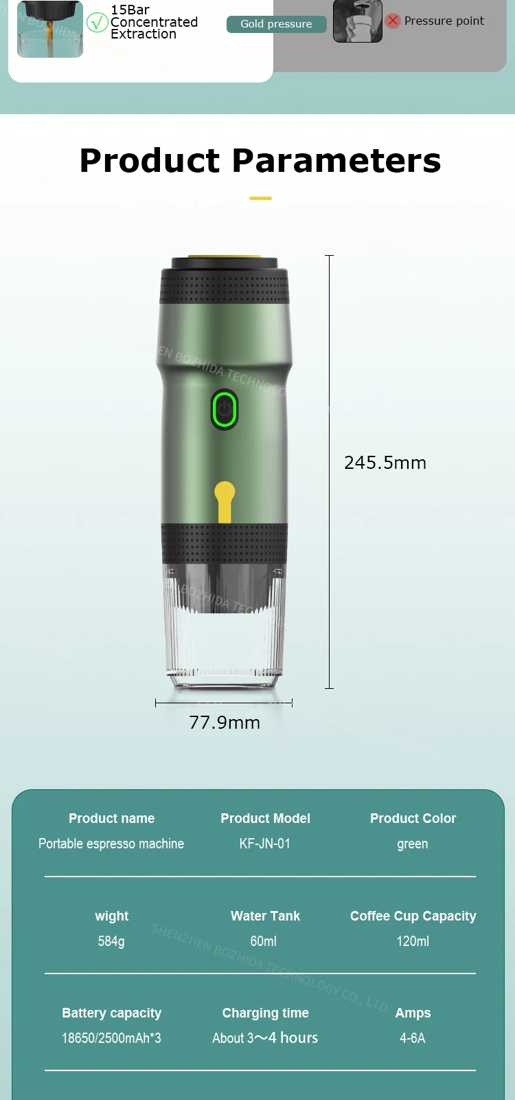 Portable Car Espresso Coffee Maker - Fully Automatic