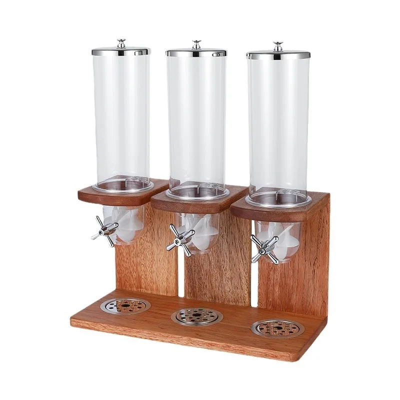 Cereal Dispensers Food Storage Wooden Grain Dispenser Candy Nuts Snack ...