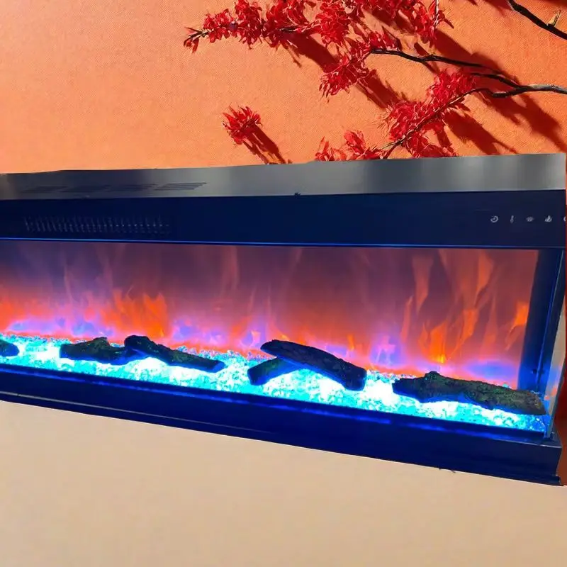 3v 1067 Mm European Modern Wall Hanging Fireplace Colorful Crystal ...