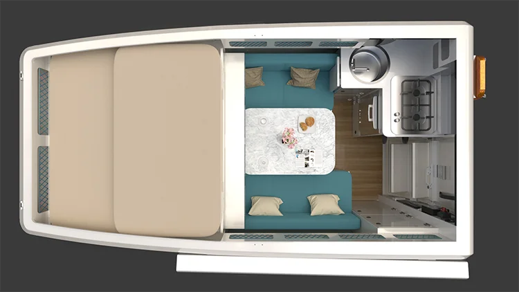 6ft Short Bed Pickup 4x4 Lightweight Truck Camper Off-Road Fiberglass ...