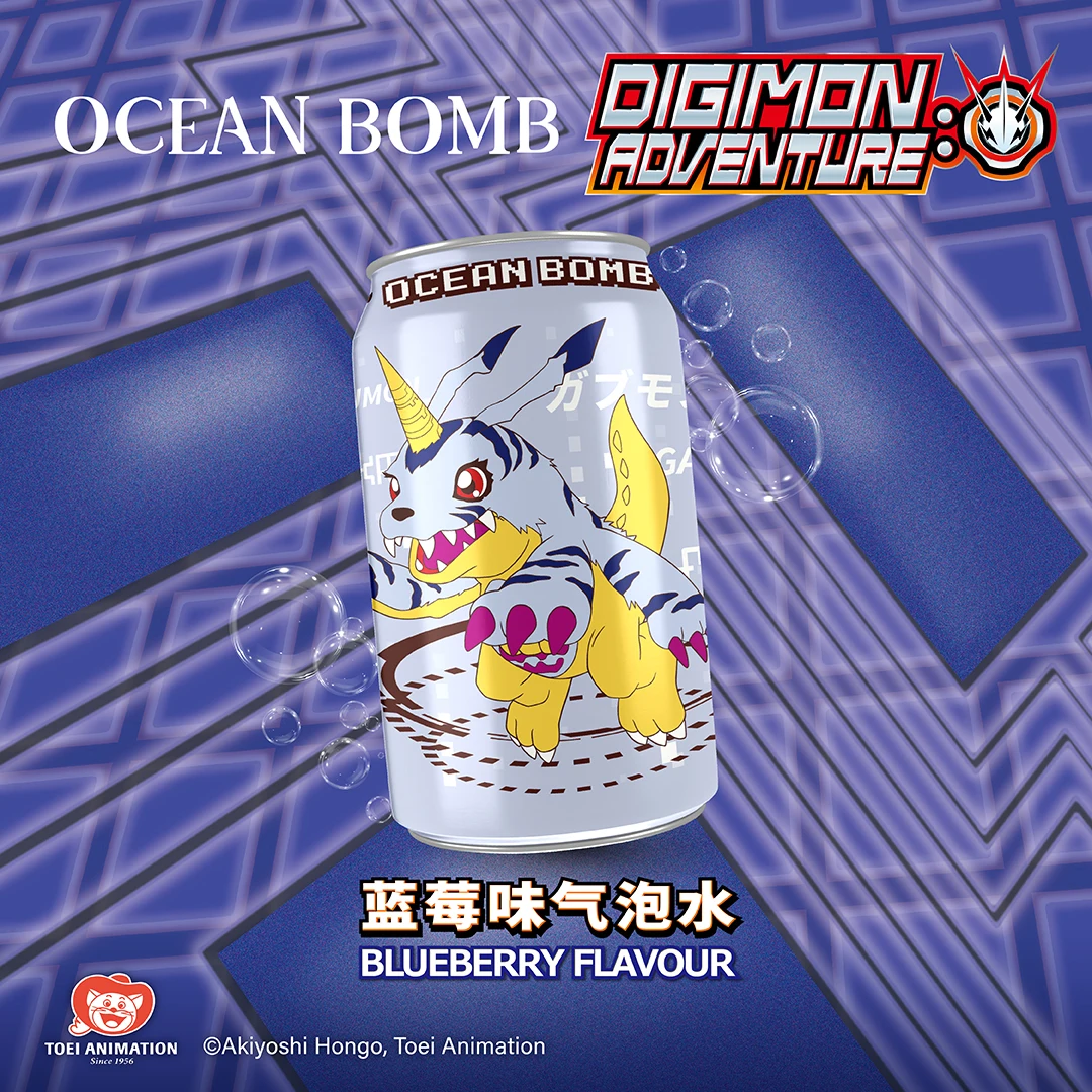 Ocean Bomb/digimon 330ml Soft Drinks Fruit Flavored Carbonated Drinks ...