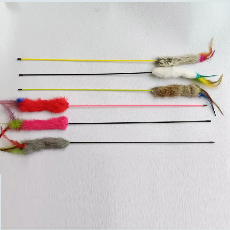 Design Of Long Rod Lightweight Interactive Toy Cat Teaser Stick Toy Cat ...