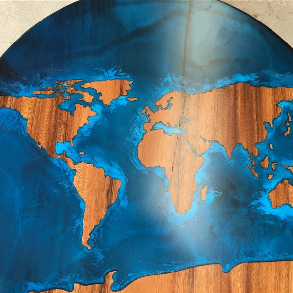 DIY Painted Table Top Designs - World Map Coffee Table