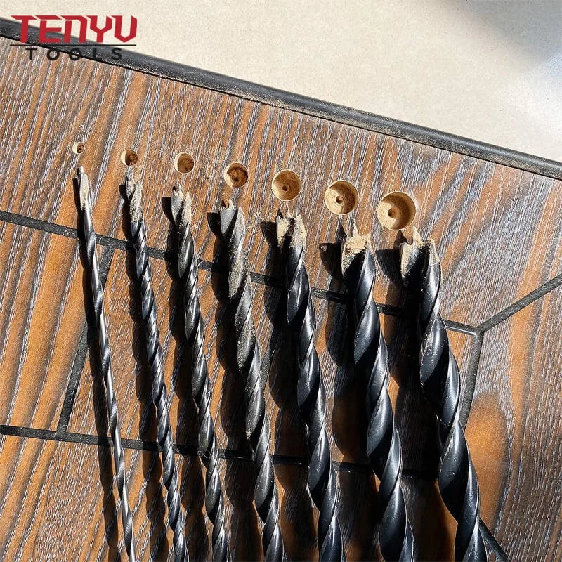 Hss Fully Ground Amber Tri-flute Wood Brad Point Drill Bit With Three ...