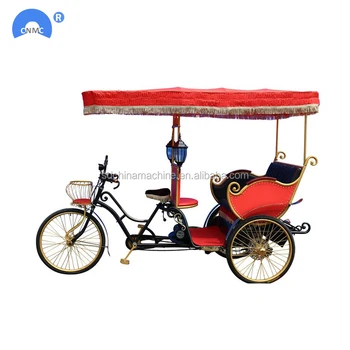 4 Person Rickshaw Electric Bike With Roof For Park Trip - Buy Surrey ...