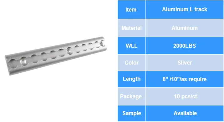 Aluminum Load L Track in Vertical for Truck Cargo Control