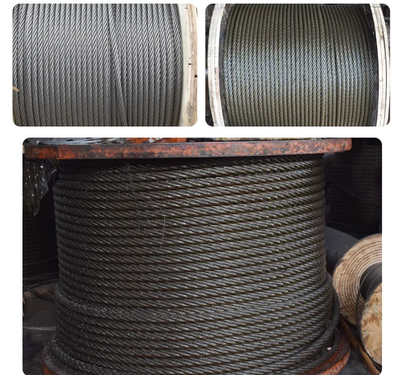 Thick Rope Diameter 60mm 6x37+IWRC Ungalvanized Steel Wire Rope ...