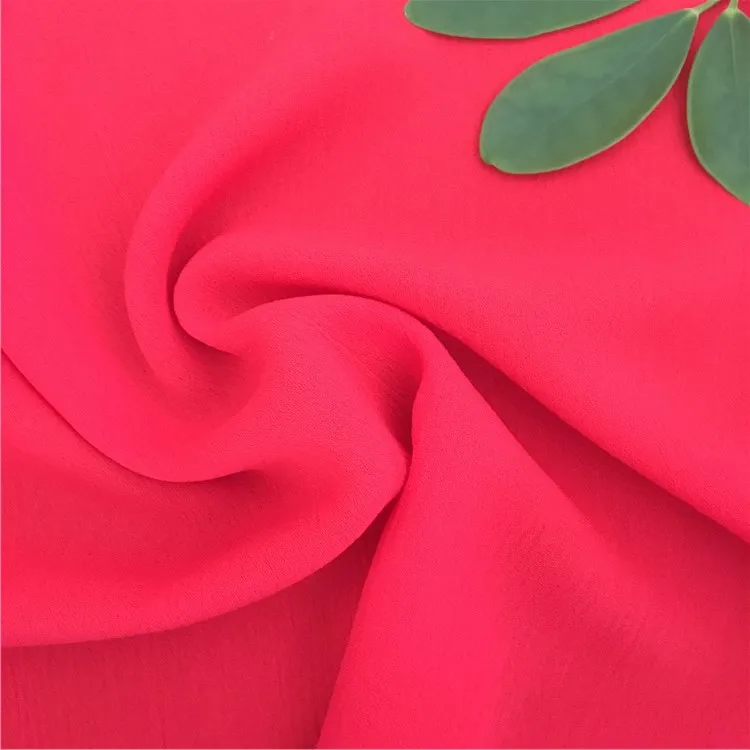 Instock Polyester Linen Crinkle Crepe Pleated Chiffon Fabric - Buy ...