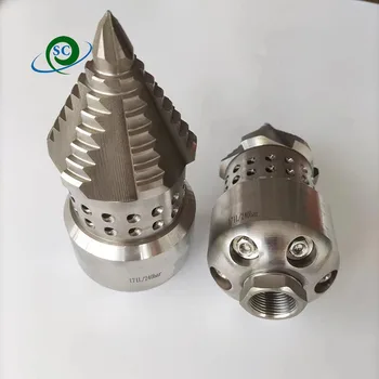 3kg Rotating Sewer Pipe Cleaning Roots Cutting Nozzle Pagoda-shape ...