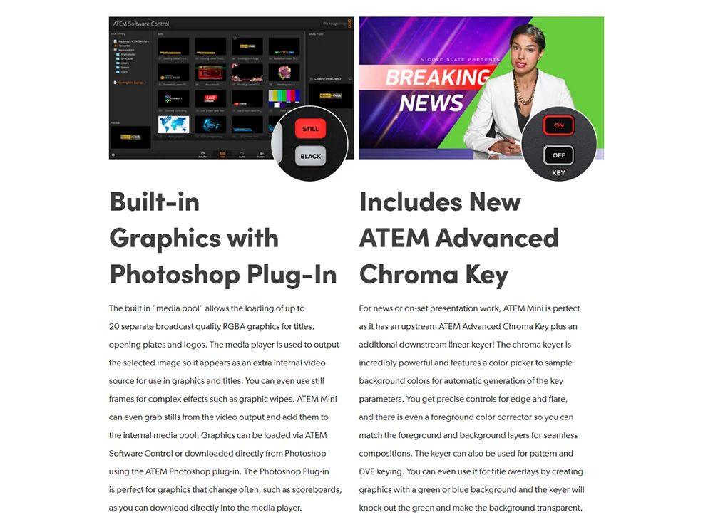 BMD ATEM Mini Pro Video Mixer & Live Streaming Switcher