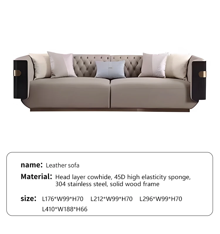 Light Luxury Italian Leather Sofa,Large And Small Units,High-end Luxury ...