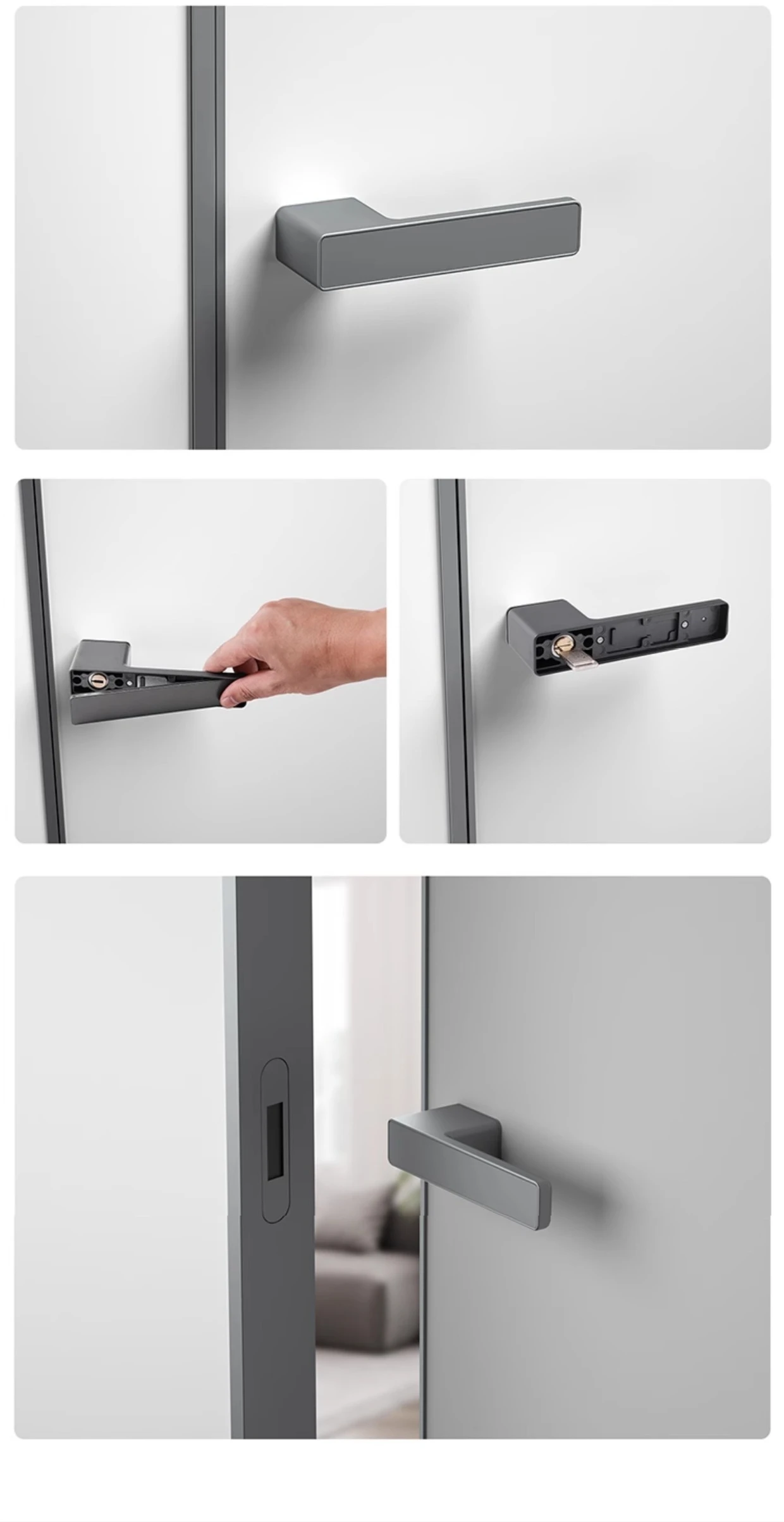 Italian Invisible Door Handle - Modern & Durable Design