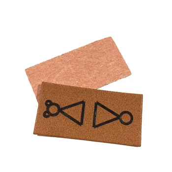Custom Name Logo Label Patches Center Fold Leather Label For Shirt And ...