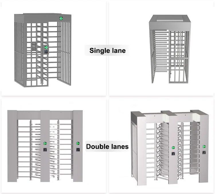 304SS Full Height Turnstile Gate - Reliable Pedestrian Control