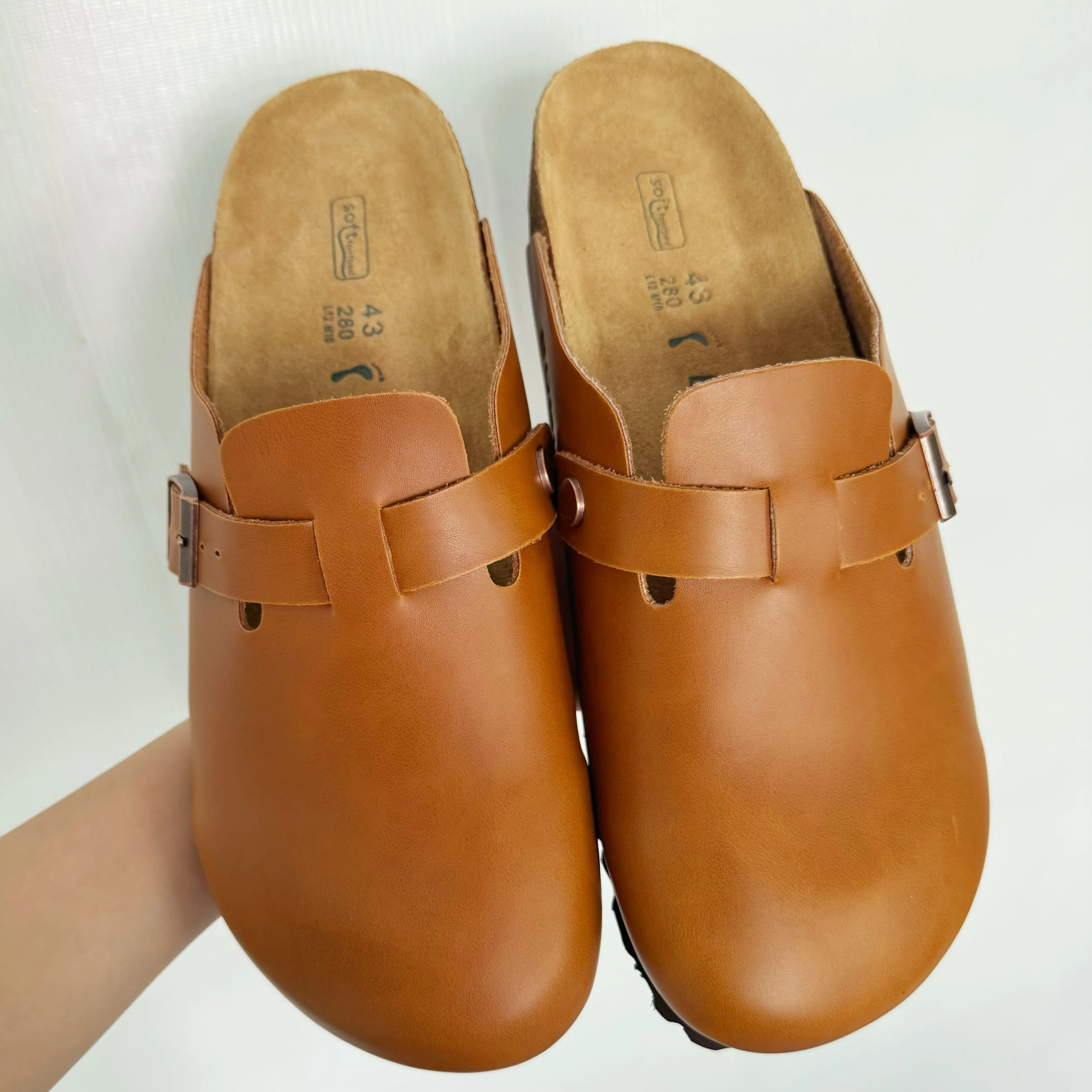 JIANYI Custom Unisex Cross Clog Shoes - High Quality Leather