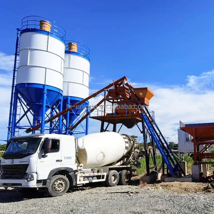 Mini Ready Mix Concrete Batching Plant HZS25 HZS35 HZS50 25m3/h 35m3/h ...