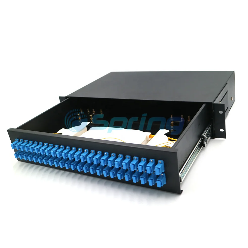 Fiber Optic Patch Panel,Sliding Rail Type,2u 48 Port Lc Singlemode Duplex,Black - Buy Sc Upc ...