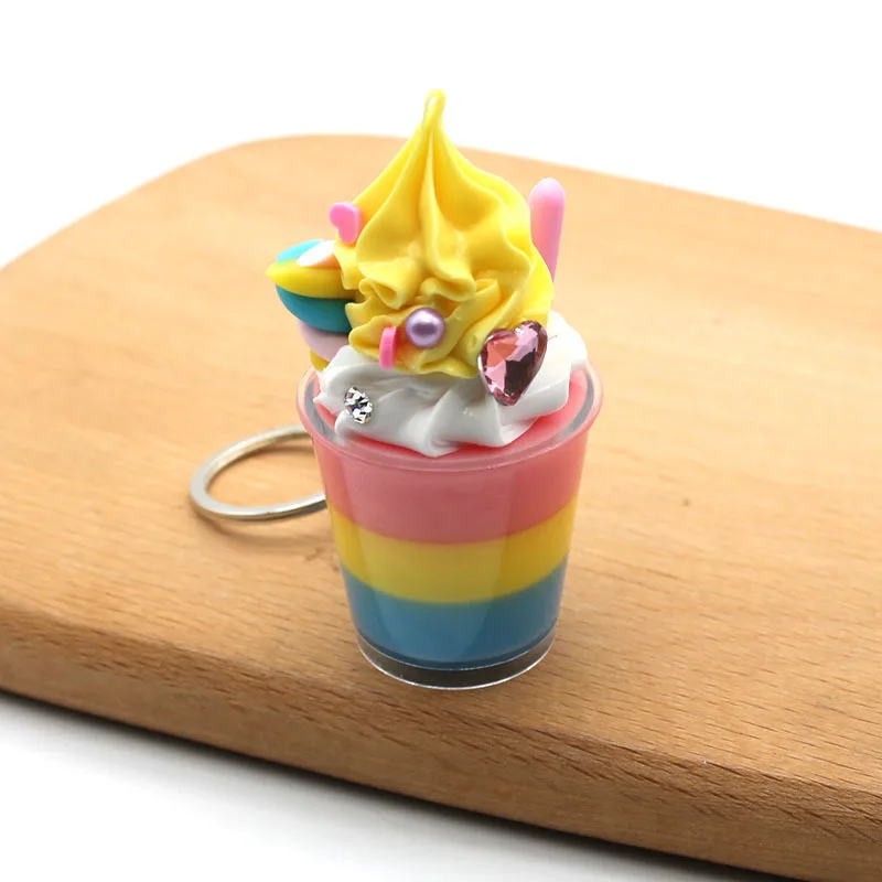 Cute Keychains 4 Different Types PVC Girly Key Chain with Cake Candy ...