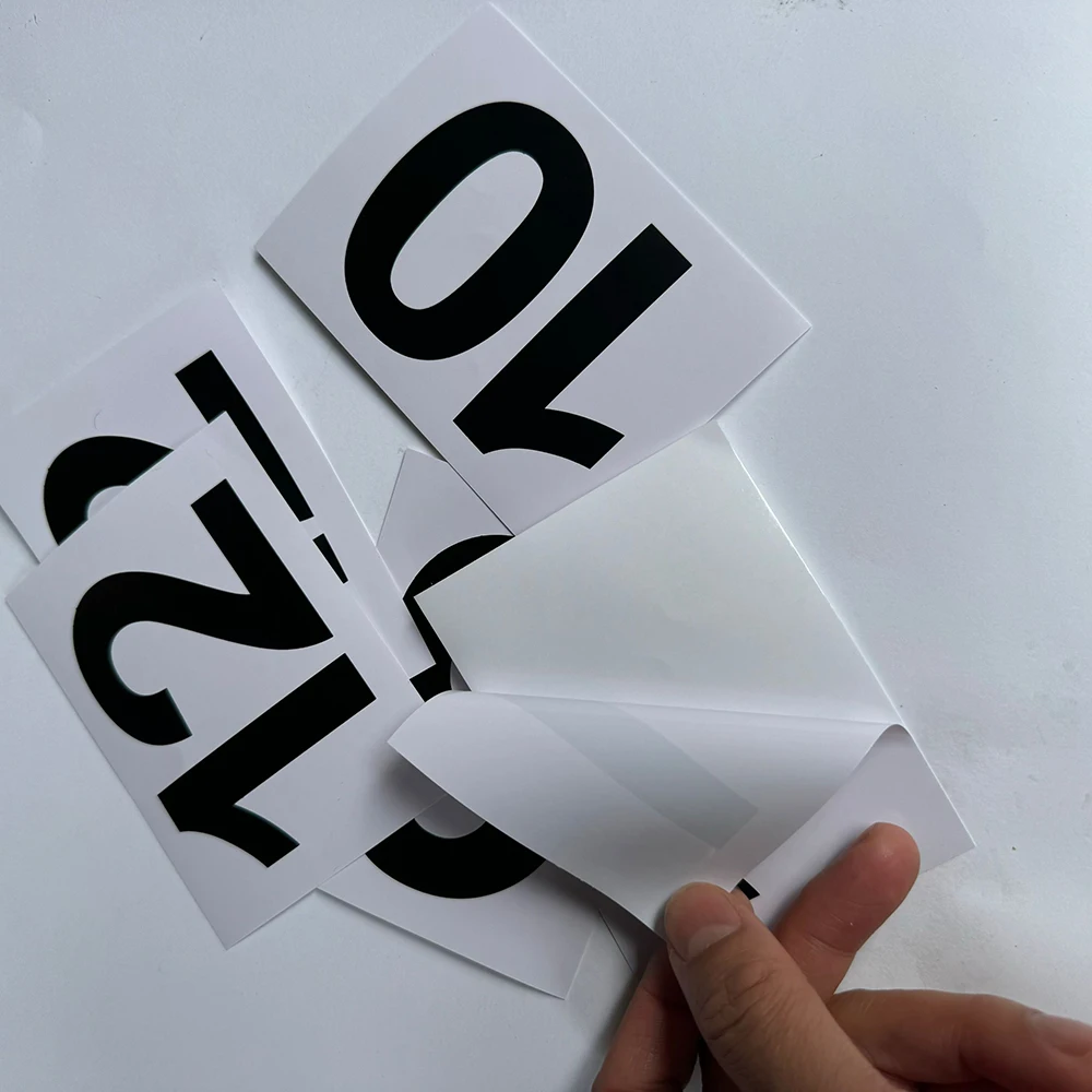 Custom Packaging Logo Vinyl Private Label Sticker White Number Sticker ...