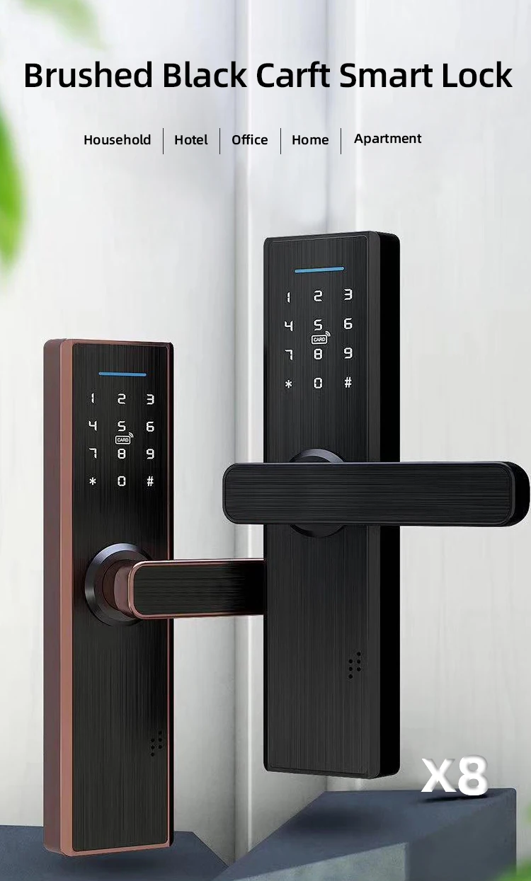 Tuya Fingerprint Touch Screen Keyless Smart Locks - High Security
