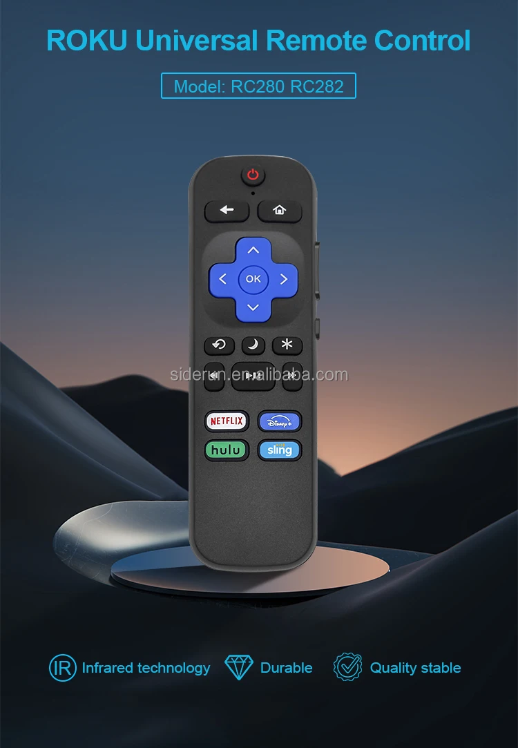 Durable Universal Remote Control For Roku & Samsung Smart Tvs