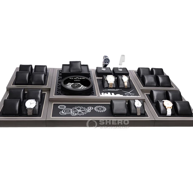Customized Watch Display Stand Counter Rack Watch Tray Pillow Display ...