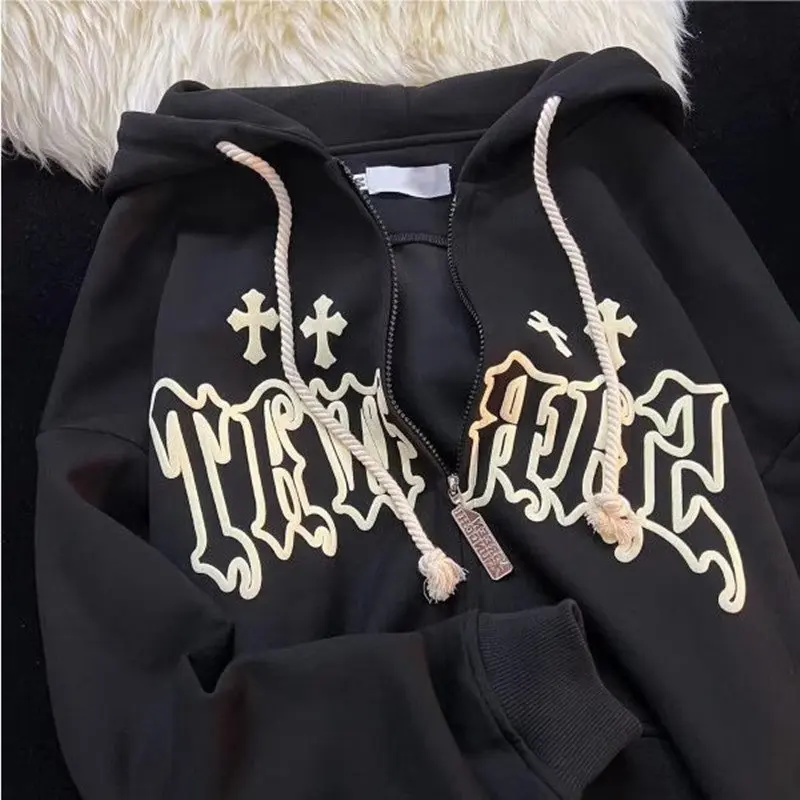 Winter Custom Unisex Hoodies 3d Puff Letter Hoodie Men Zip up Oversize ...