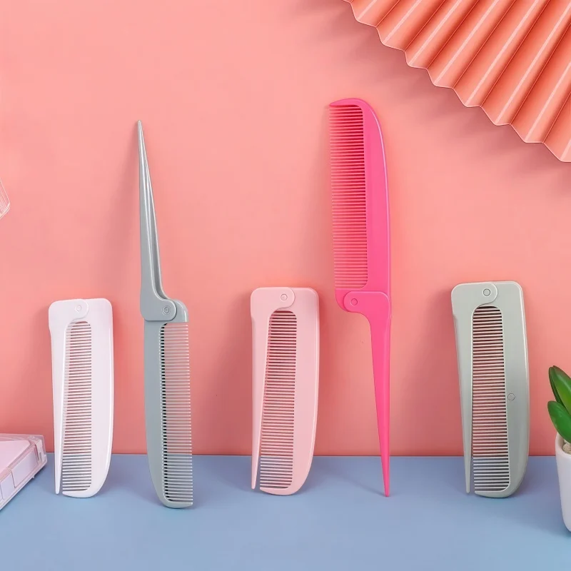 New Design Foldable Tail Comb 180° Foldable Hair Comb Rat Tail Combs ...