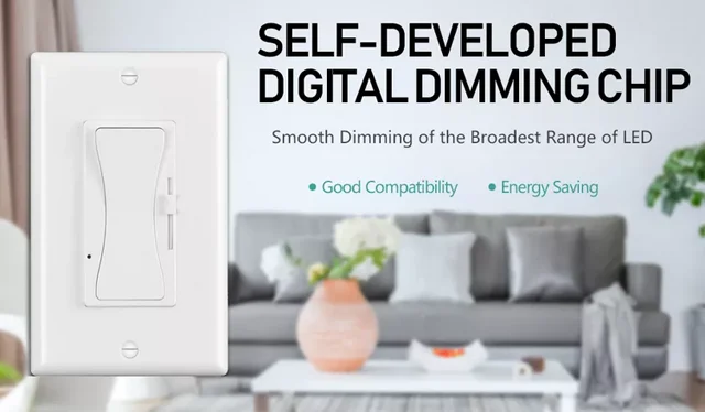 0-10V Dimmer Switch - Single Pole/3 Way Slide Controller