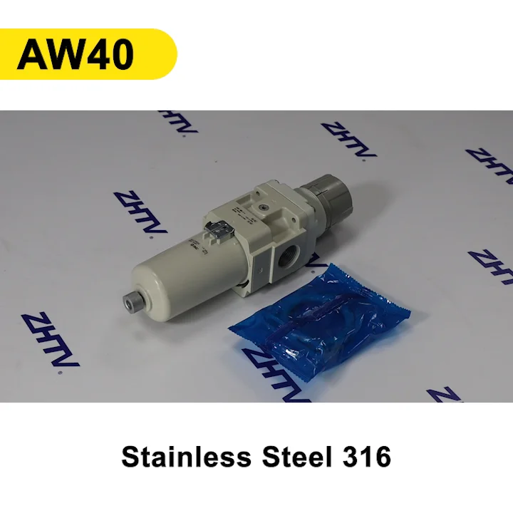 Smc Aw40 Filter Regulator Low Temperature 3/8 Npt 5 Microm Filtration ...