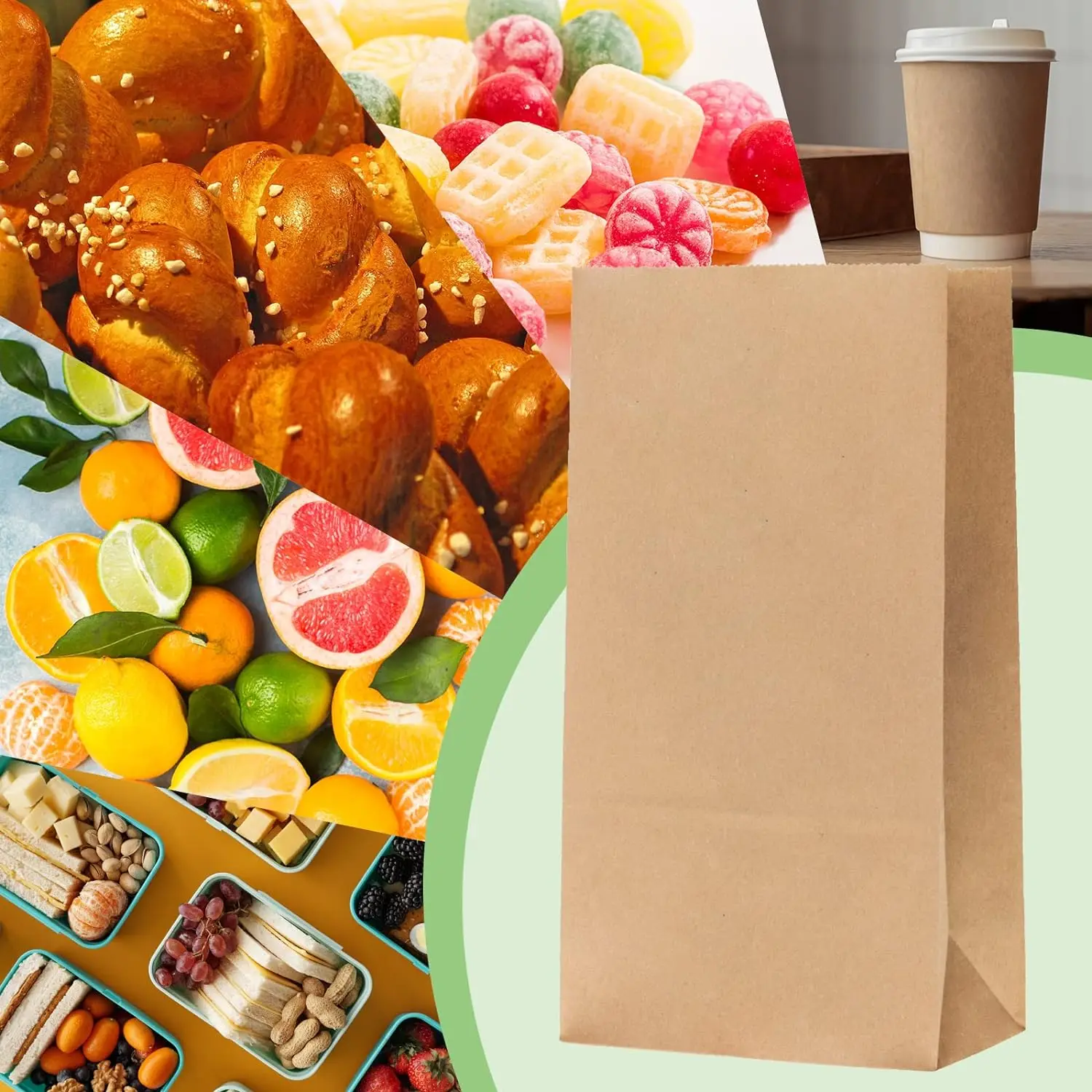 Hot Popcorn Coffee Bean Bread Thanks Gift Packaging Recyclable Square ...