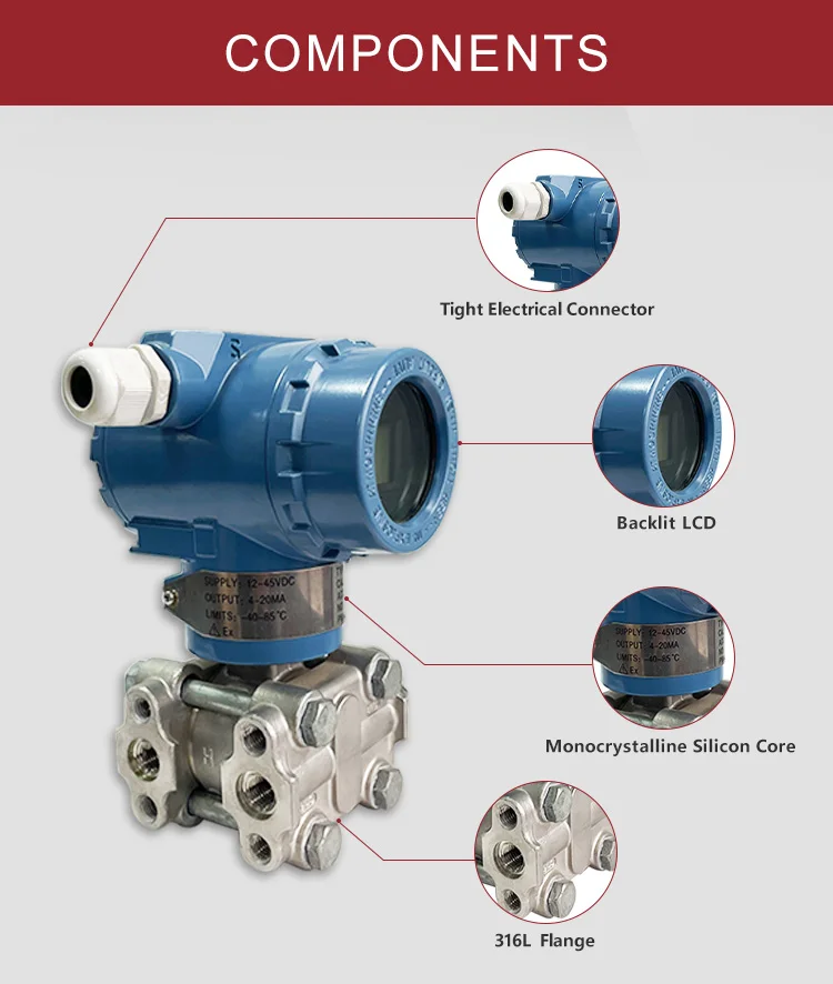Adjustable 3051 Type Differential Pressure Transmitter - Buy ...