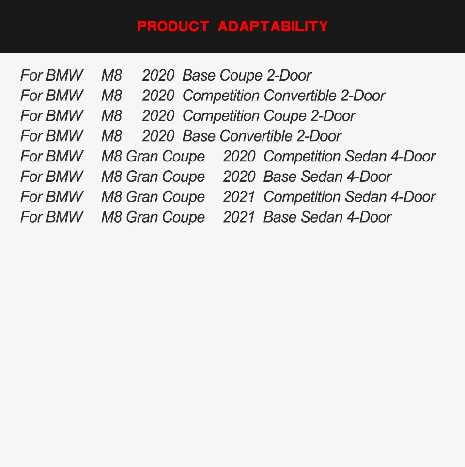 M8 Dry Carbon Fiber Front Lip for BMW F91 F92 F93 2021-2022