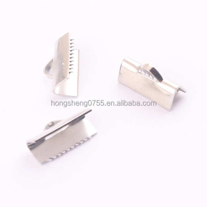 13mm Brass Metal Webbing End Clamp Clip For Jewelry Accessories Lanyard ...