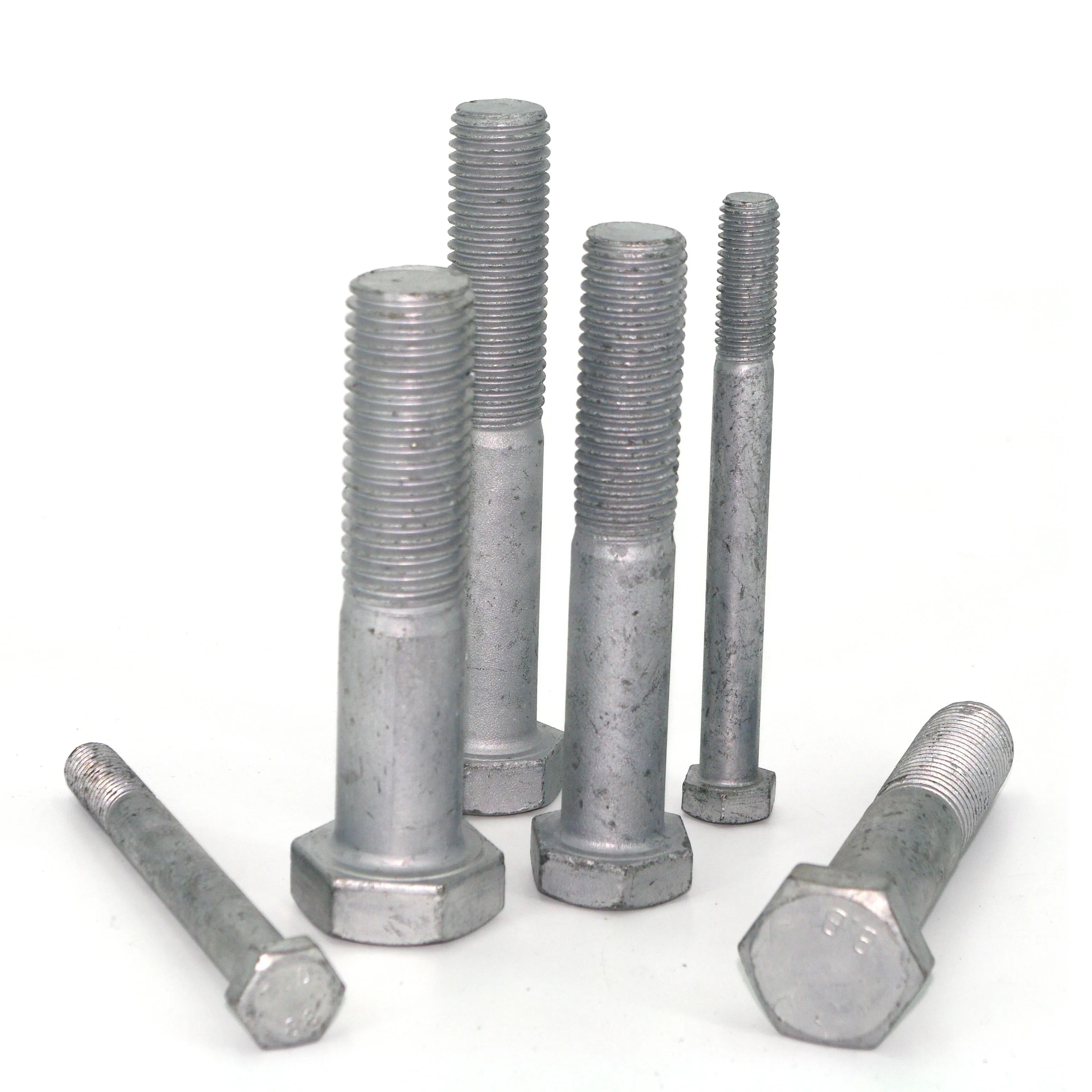 Grade 8.8 High Strength Hot Dip Galvanized Hex Bolt Hex Nut M12*60mm ...