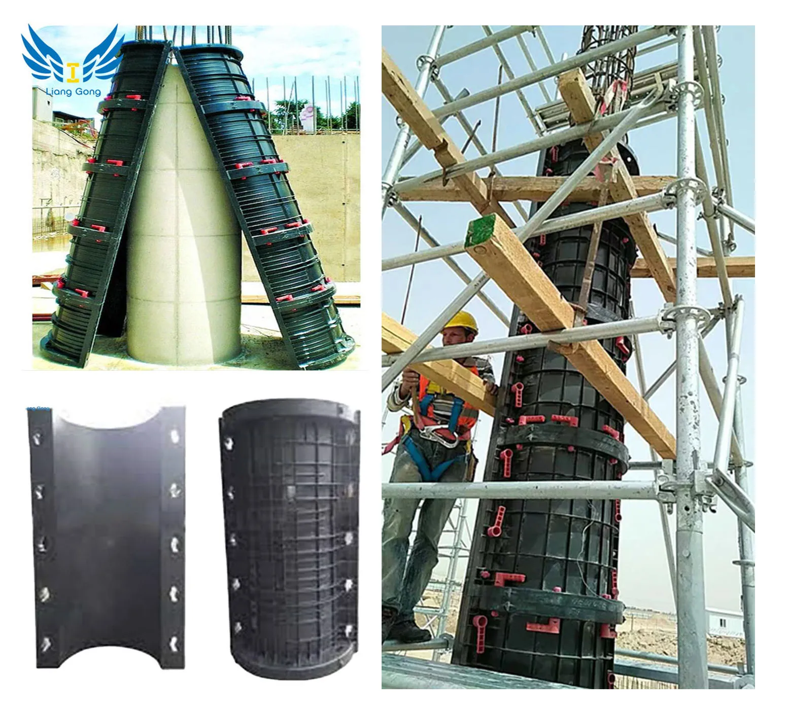 LIANGGONG Commercial Building Plastic Column Formwork System in 80-100 ...