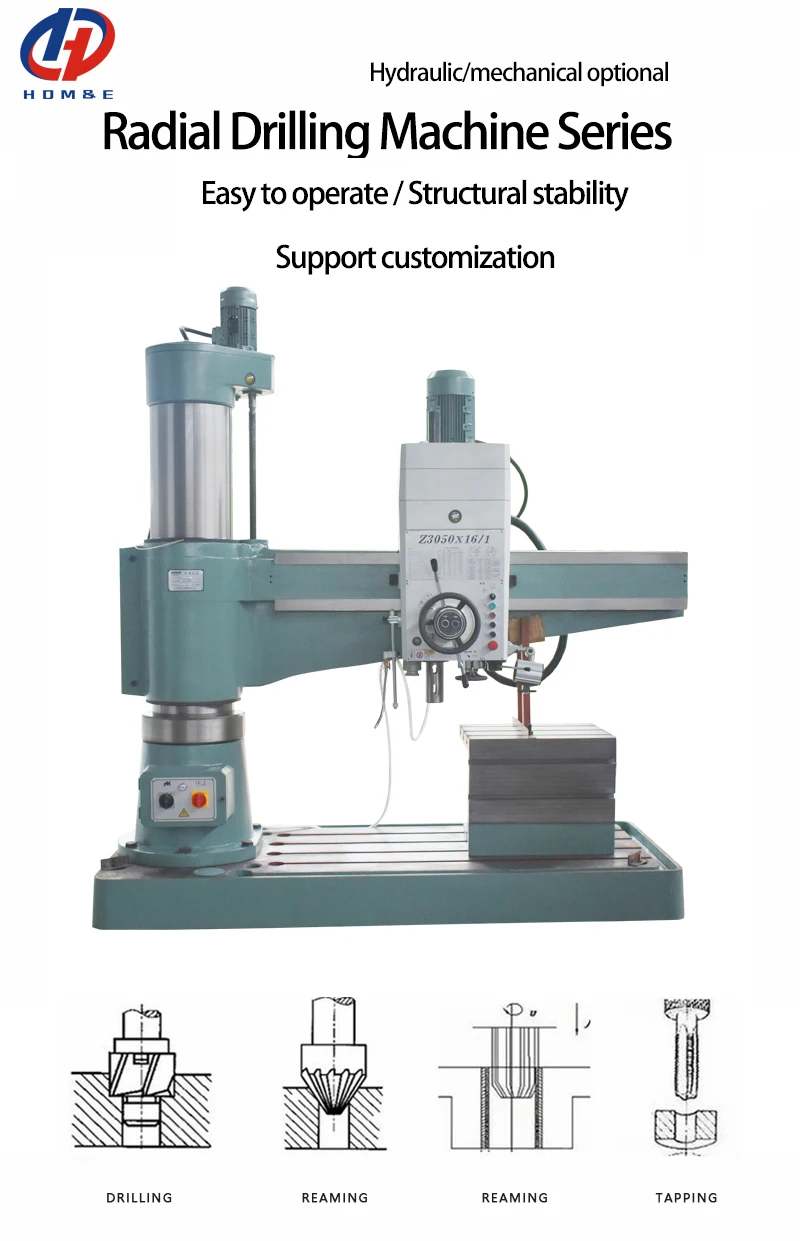 Automatic Feed Drilling Machine Z3050*16 Mechanical Speed Change Radial ...