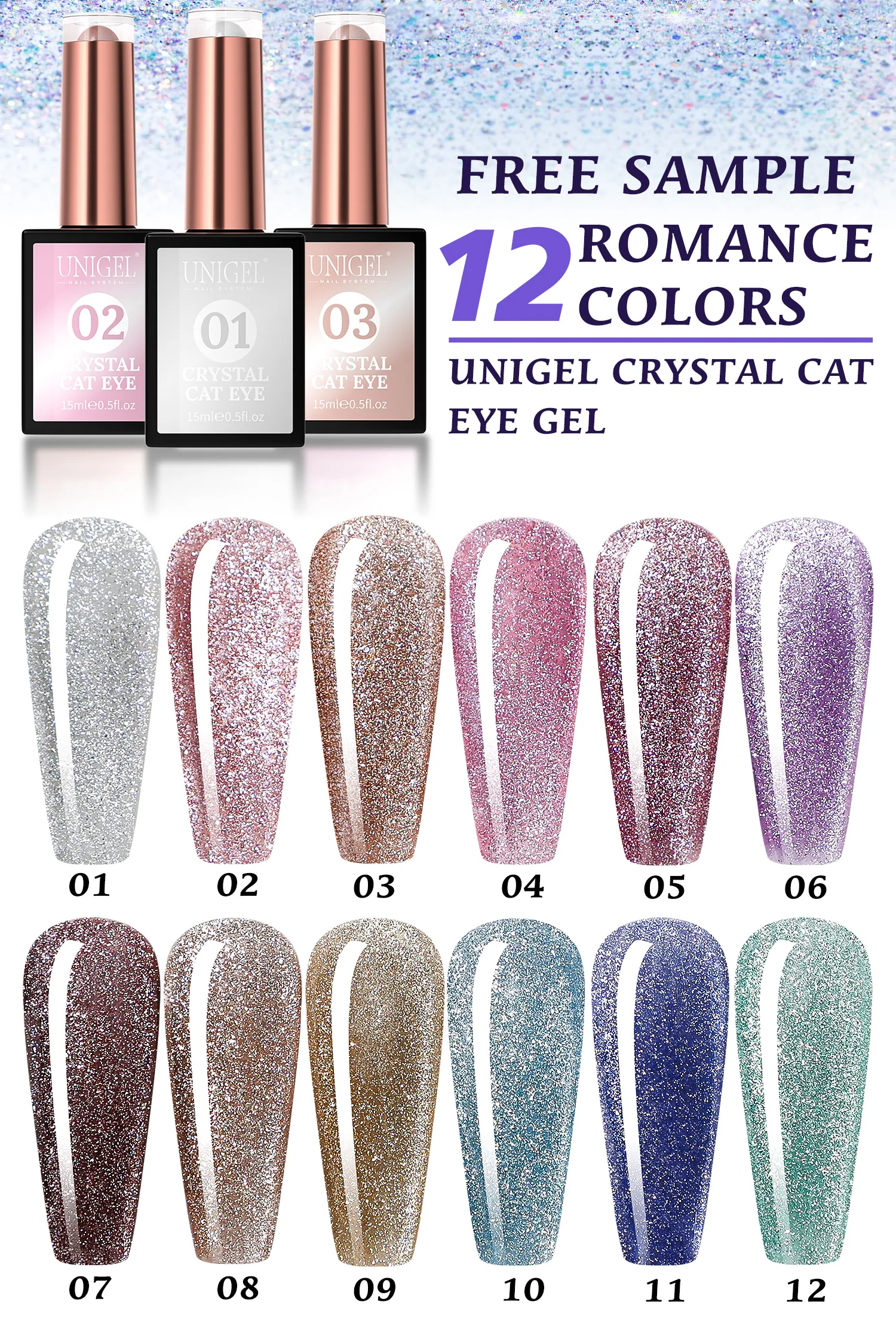 For Unigel Promote 60-Color Cat Eye Gel Polish Set Wholesale for Nail ...