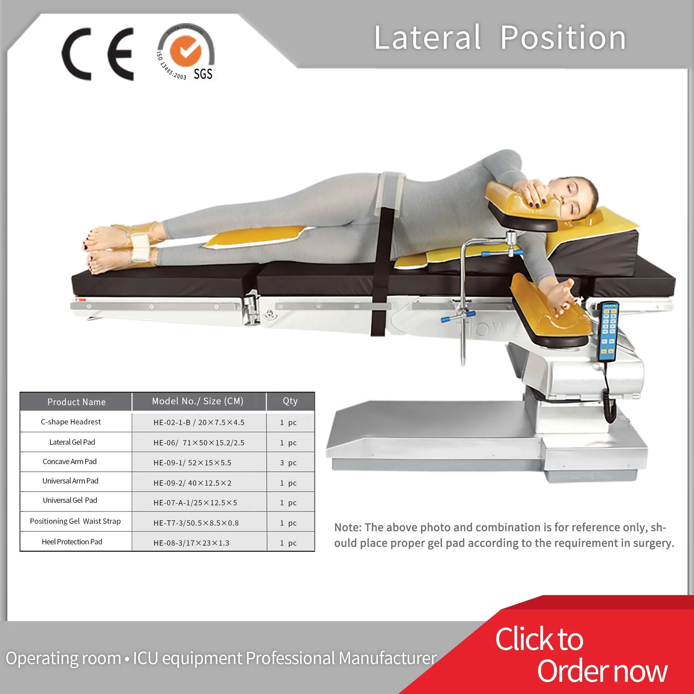 Medical Patient Surgical Prone Gel Headrest Pad Positioners