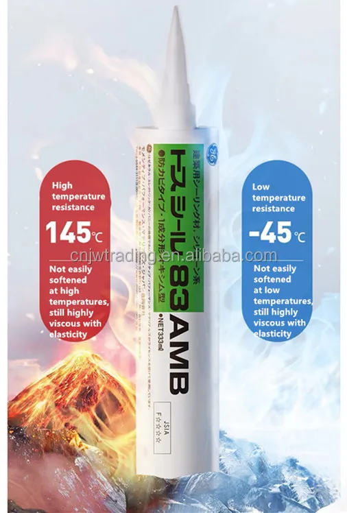 TOSSEAL 83AMB Glass Adhesive Weather Resistant Sealing Silicone Kitchen ...